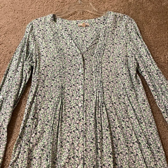Jane and Delancey | Tops | Green White Floral Jane Delancey Long Sleeve ...